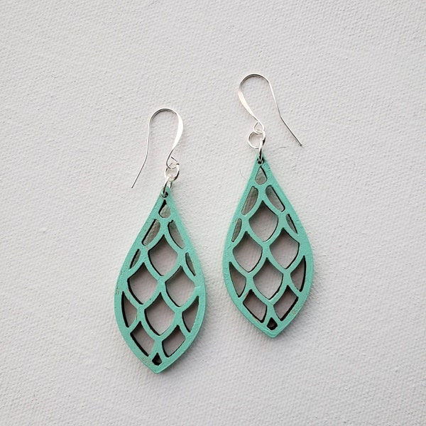 BULK (12pc to 100pc) Unfinished Wood Teardrop Tear Drop With Scallop ...