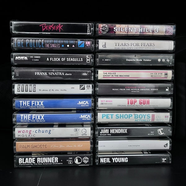 Audio Cassette Tape Tray (holds 20 Tapes, 2x10) Storage/holder/stand ...