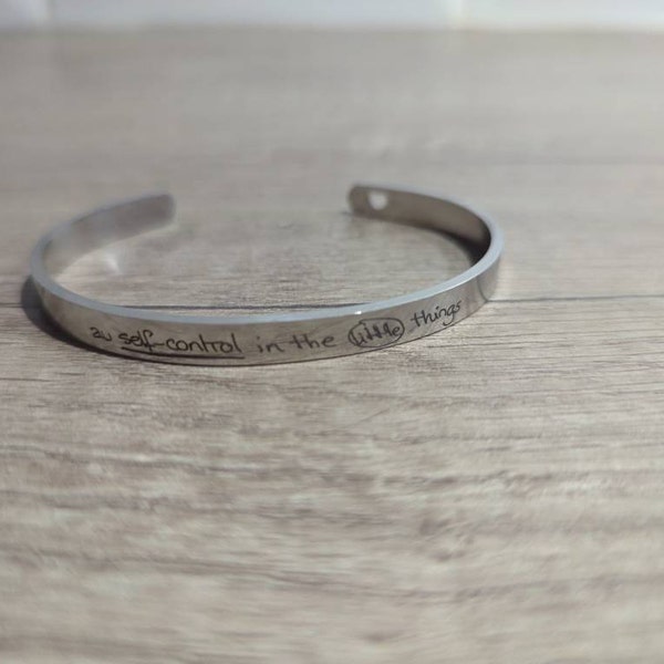 QR Code Cuff Bracelet, Engraved Jewelry, Secret Message Jewellery ...
