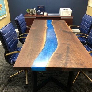 Black Walnut Conference River Table | Etsy Canada