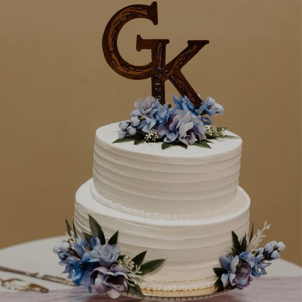 Tooled Leather Cake Topper - Etsy