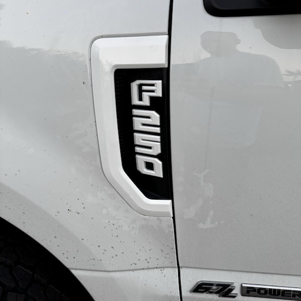2017-2022 F350 Fender Emblems / Badges (GLOSS BLACK) Replacement - Etsy