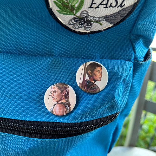 The Last of Us Button Pins Abby and Lev From Part 2 1.25in Button Pins ...