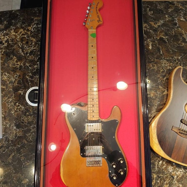 Clear Viewing Guitar Display Case Cabinet Wall Rack for Fender Bass ...