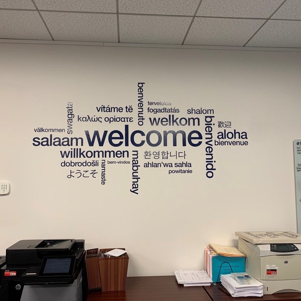 Multilingual Welcome Sign Decal: International Wall Art Se143 - Etsy