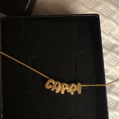 14K Solid Gold Initial Letter Necklace, Custom Letter Jewelry, Minimal ...