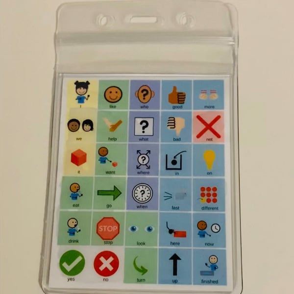Mini Core Communication Board: Travel AAC Lanyard - Etsy