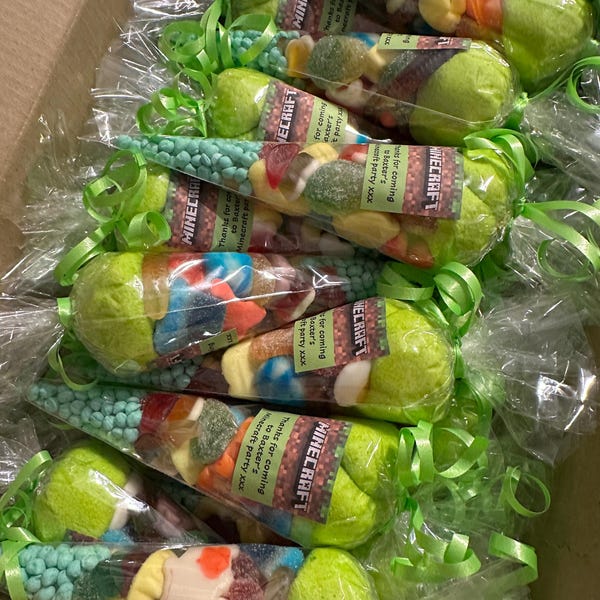 Minecraft Pick and Mix Sweet Cones - Etsy UK