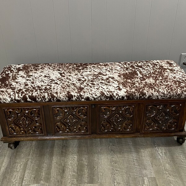 Salt & Pepper Faux Cowhide Chocolate Brown Faux Cowhide Hair on Hide ...