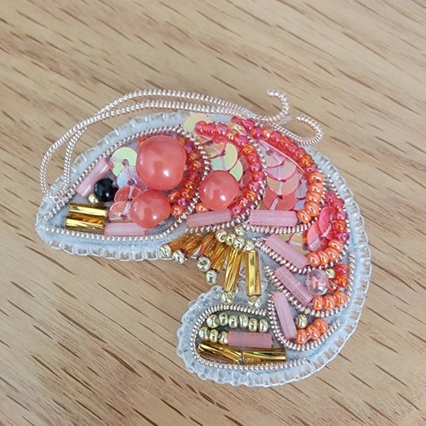 Beadwork Kit for Creating Brooch "shrimp", DIY Jewelry Making Kit ...