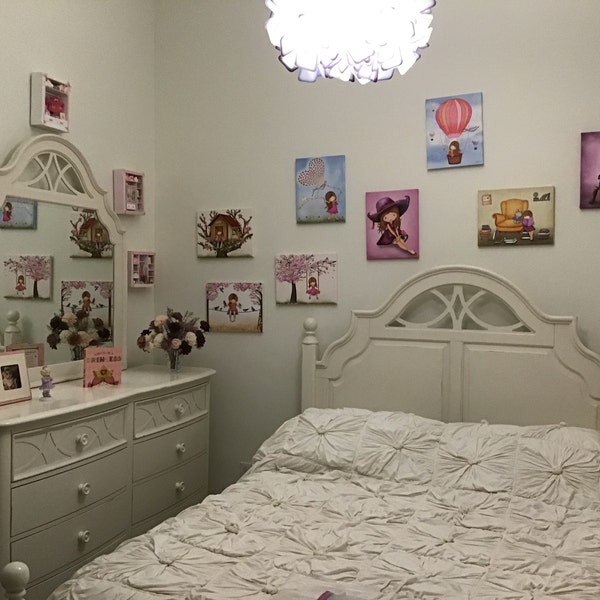 Pictures Set for Kids Room,girls Room Posters Set of 4,toddler Girl ...