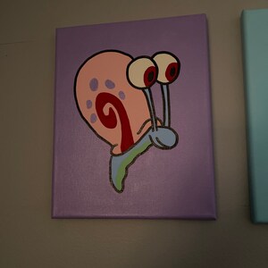 Patrick Seaweed Mustache Meme Aesthetic Painting 8x10 Handmade - Etsy