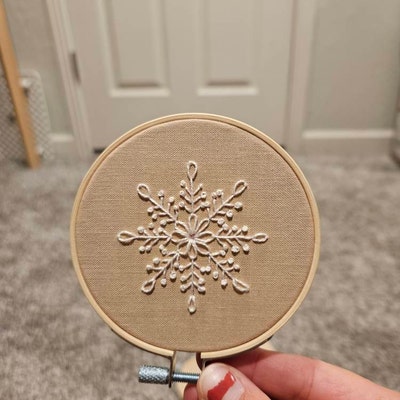 Five Snowflakes Christmas Embroidery Pattern Video Tutorial, Beginner Embroidery PDF Pattern ...