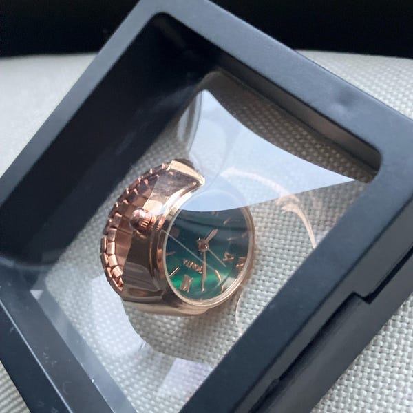 Y2K Vintage Watch Ring Functional Unique Clock Mini Watch Girlfriend ...