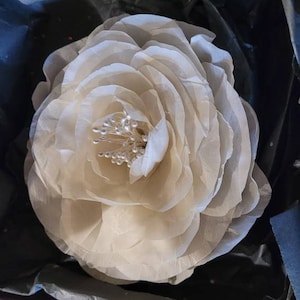 Large Silk Flower Brooch. Flower Pin. Dark Pink Color. Packed as a Gift ...