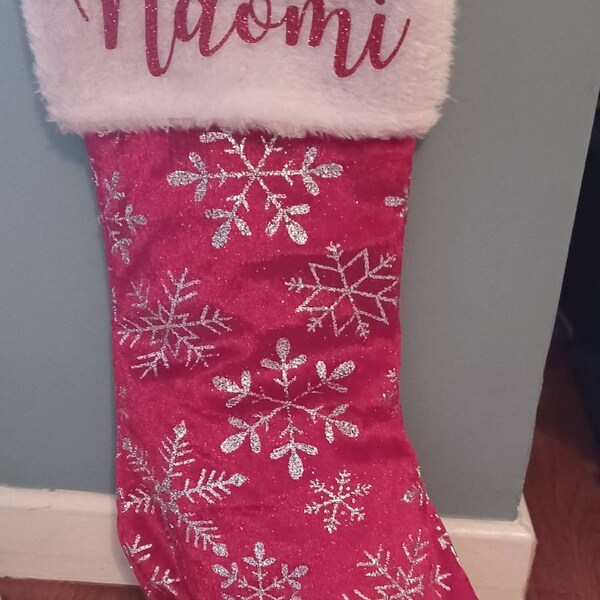 MINI Personalized Christmas Stockings, Glitter Names, Christmas ...