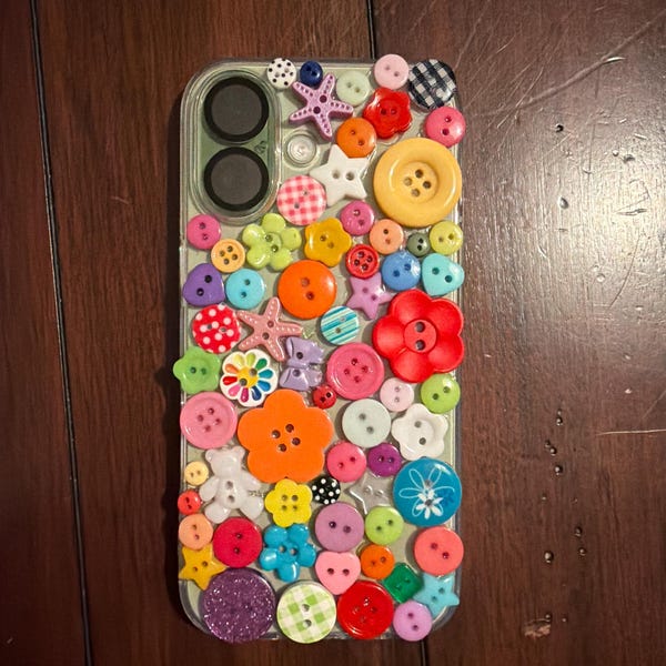 Custom Button Phone Case - Etsy