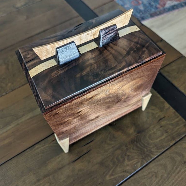 Classic Walnut Lap Desk, Wood Writing Slope, Wood Writing Box, Large ...