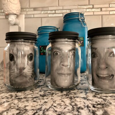 Halloween Decoration YOUR FACE in Jar, Scary Halloween Décor, Halloween ...