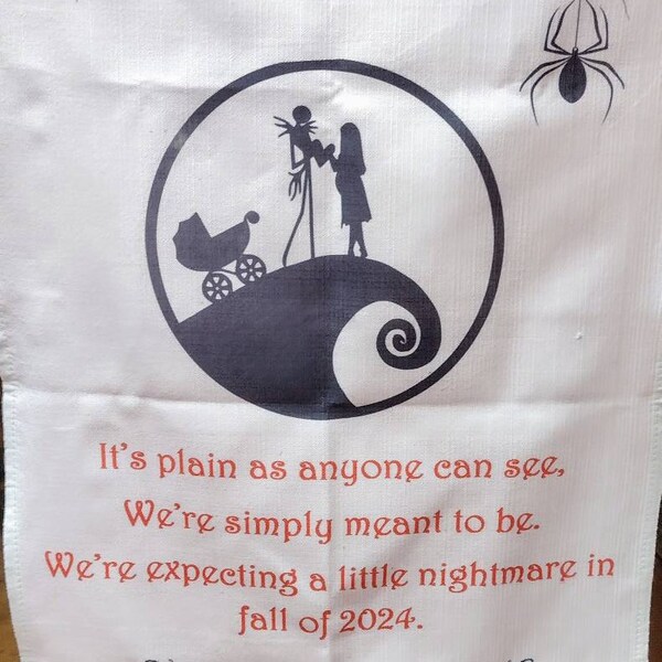 Expecting a Little Nightmare Cake Topper Image - Etsy