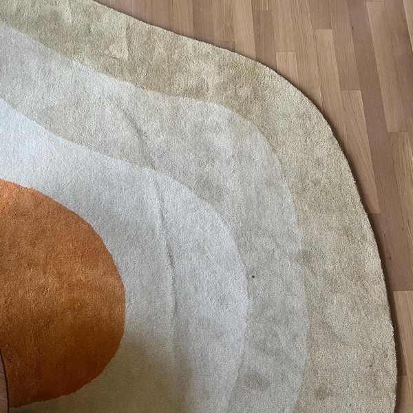 Hand Tufted Rug Irregular Shaped Rug Rugs for Living Room Handmade ...