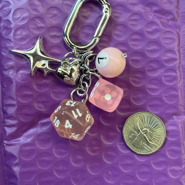 Keychains 8 Ball Keychain Cute Keychain Aesthetic Keychain Bag Charm ...