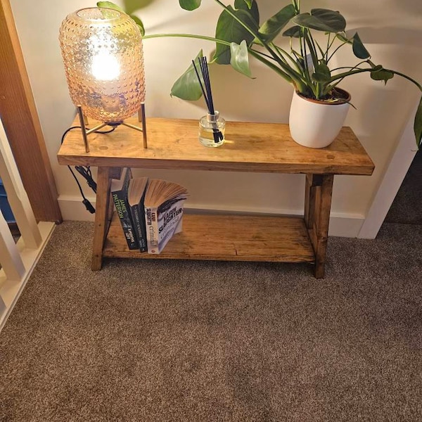 Rustic Reclaimed Wooden Hall Bench/trestle Bench/farmhouse Bench Hand ...