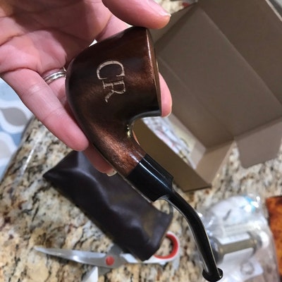 Personalised Tobacco Pipe Custom Engraved Smoking Pipe Best Man Gift ...