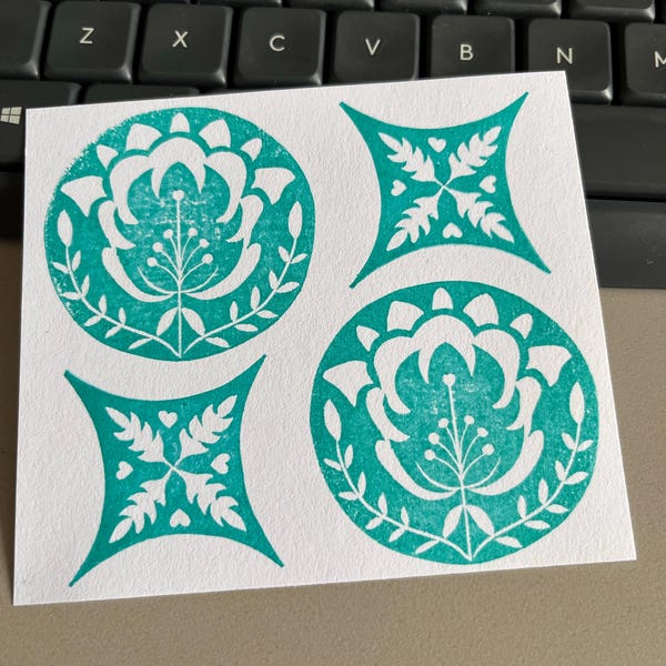 Bullet Journal Stamp, Sardine, Scale Pattern, Bujo, Hand Carved, Wood ...