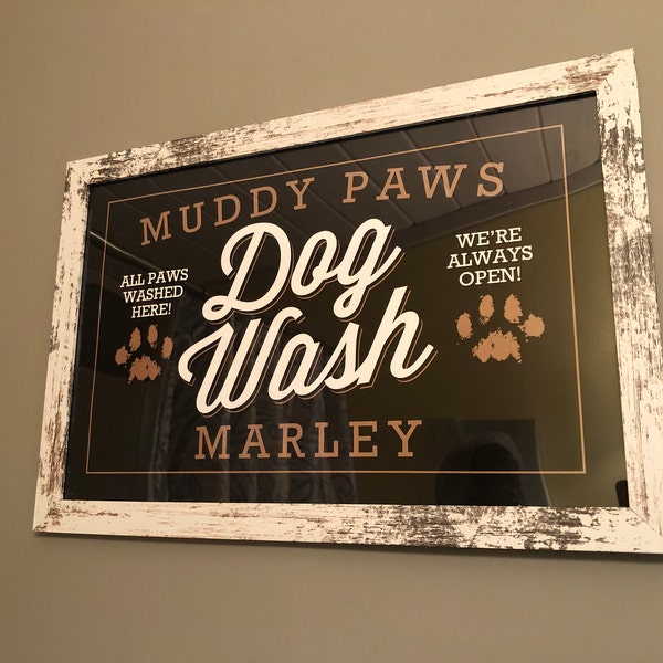 Personalized Dog Grooming Sign, Laundry Room Decor, Laundry Sign, Dog ...