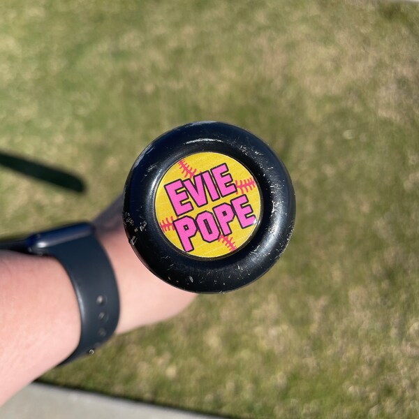Personalized Softball Bat Sticker: Custom Name & Number 3D Decal - Etsy