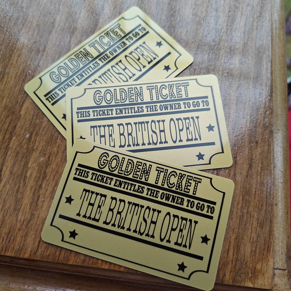 Personalised Pvc Golden Ticket Gift Voucher Wallet Card - Etsy