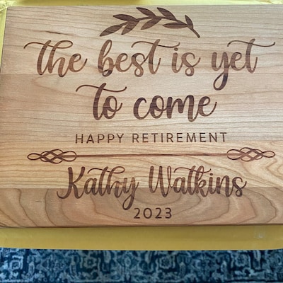 Happy Retirement Cutting Board, Retirement Cutting Boards, Retirement ...