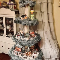Diy Christmas Display Shelf / Christmas Village Tree DIGITAL BUILD ...