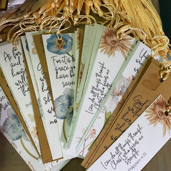 Christian Bookmark Set Bible Verses Digital Bookmark Bundle Scripture ...