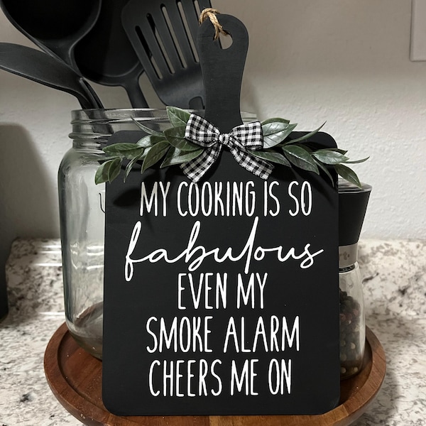 My Cooking is so Fabulous Decorative Cutting Board Shaped Sign, Modern ...