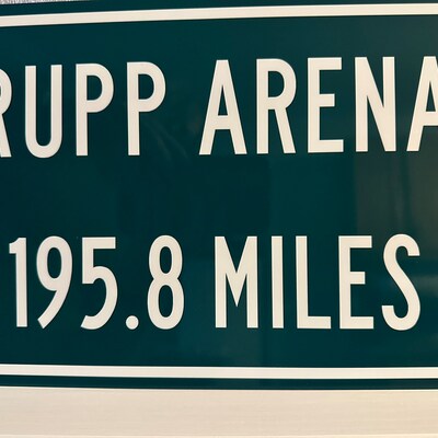 Custom College Highway Distance Sign to Memorial Stadium Home of the ...