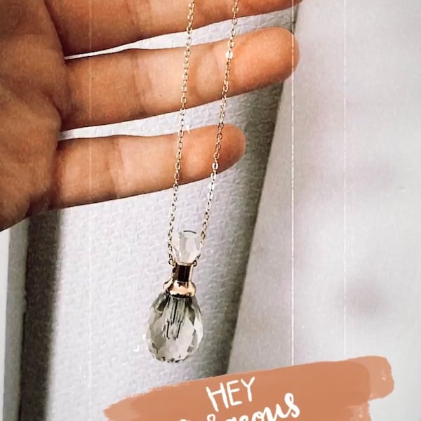 Boho Crystal Vial Necklace - Etsy