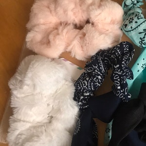 Faux Fur Hair Scrunchies, Fuzzy Scrunchy, Hair Ties, Gentle Hair ...