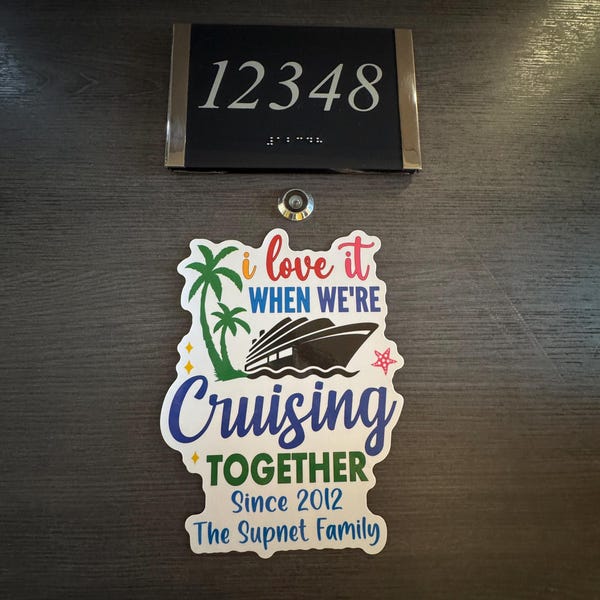 Cruise Word Art Wall Door Magnet Sign, Royal Caribbean Carnival MSC NCL ...