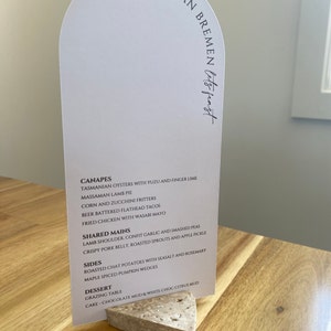 Arch Table Menu Wedding Menus Place Cards Personalised - Etsy Australia