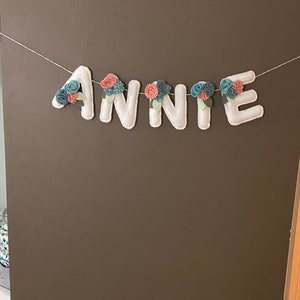 CUSTOM COLORS Felt Name Sign felt Name Banner Name Pennant Felt Name ...