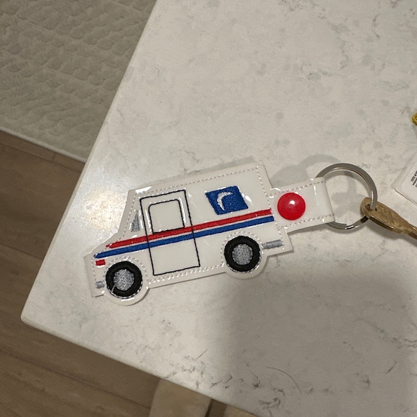 Mail Truck Keychain, Mail Key Keychain, Mail Truck Bag Tag, Mail Truck ...