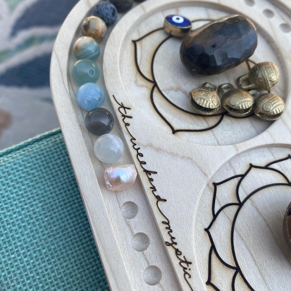 Solid Wood Chakra Mala-making Board - Counts 108 Beads FOR You! - Etsy