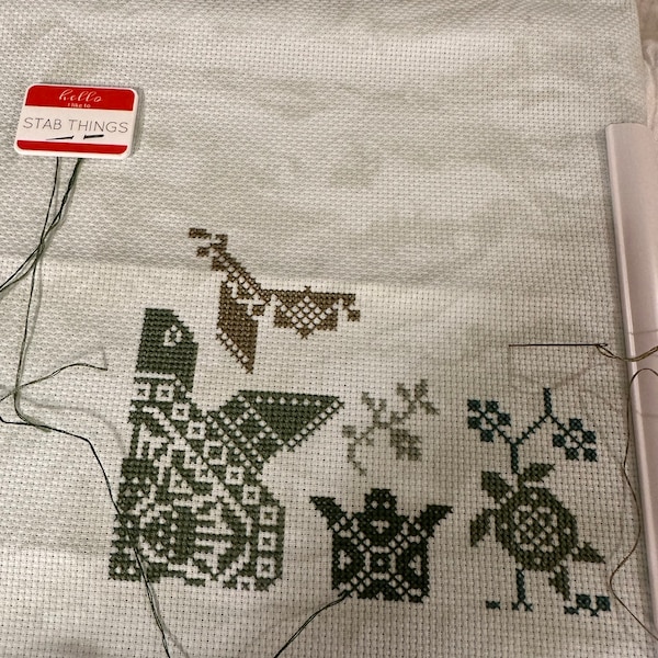 Digital Cross Stitch Pattern “turtle Quaker” Owlforest - Etsy