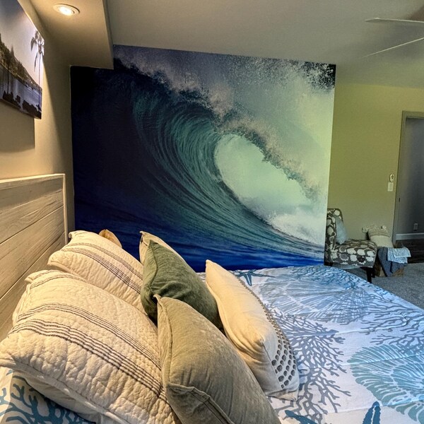 Blue Ocean Surfing Wave Wall Mural- 83437879- Muraledesign.com - Etsy