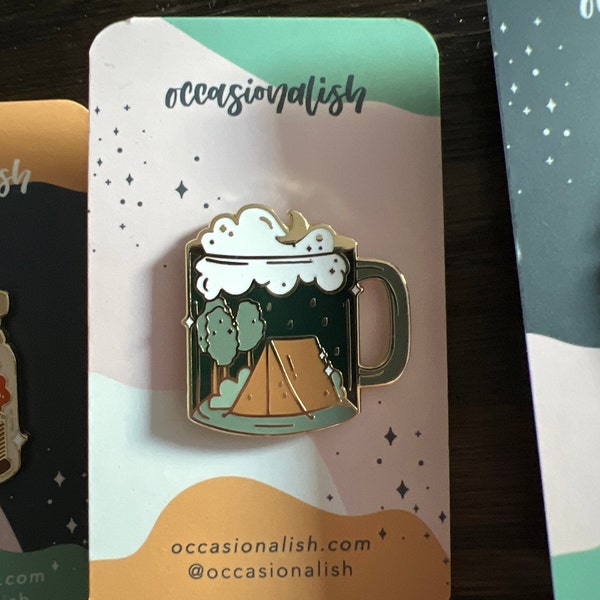 Camping Enamel Pin | Travel Enamel Pin | Outdoor Enamel Pin | Camping ...