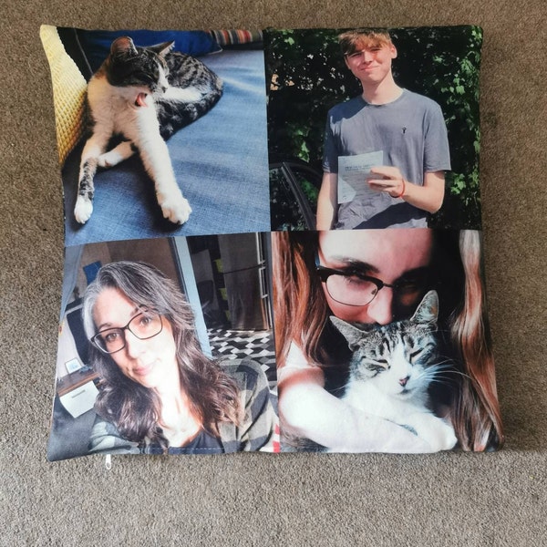 Personalised Cushion Cover | Custom Pillow Cover With Images | Double ...