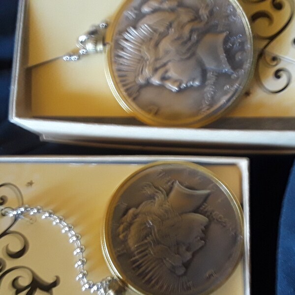 Eagle Liberty Dollar Silver Coin Key Chain, His and Hers, Wedding Gift ...