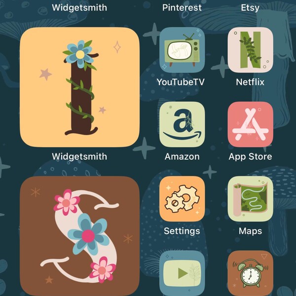 Plants Aesthetic Themed App Icons | 100 Icon Aesthetic Pack | iPhone or ...